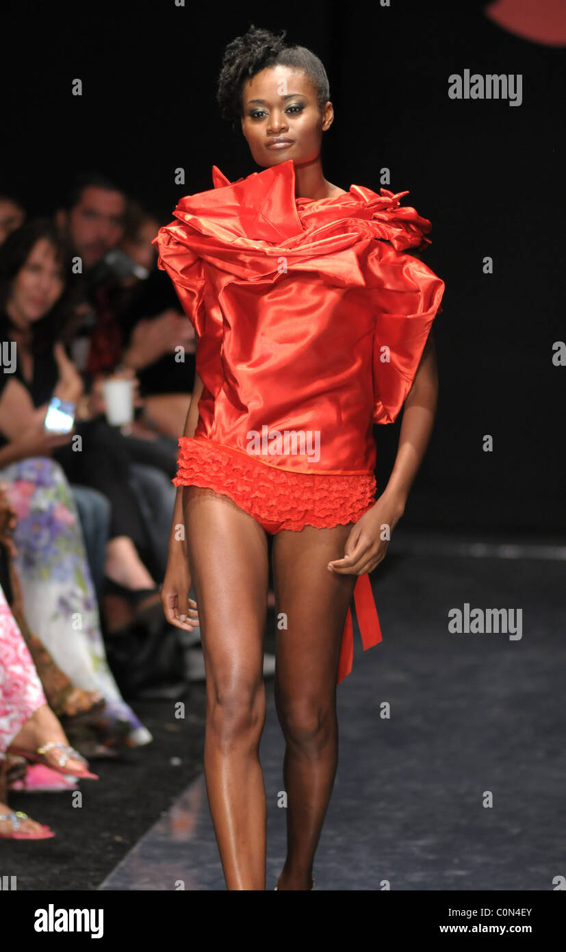 American Next Top Model contestant Stacy Ann Fequiere Red dress for the ...