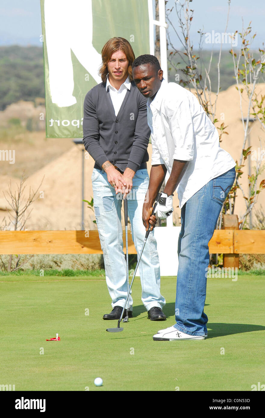 Sergio Ramos The Real Madrid football squad play golf after receiving ...