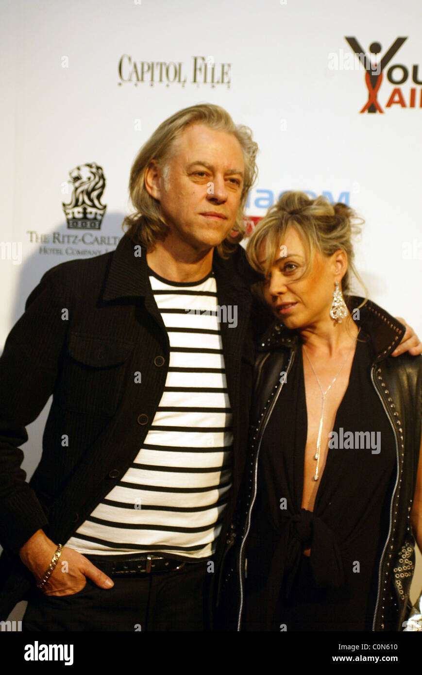 Bob Geldof and guest arrive at The 2008 YouthAIDS Gala held at The Ritz ...
