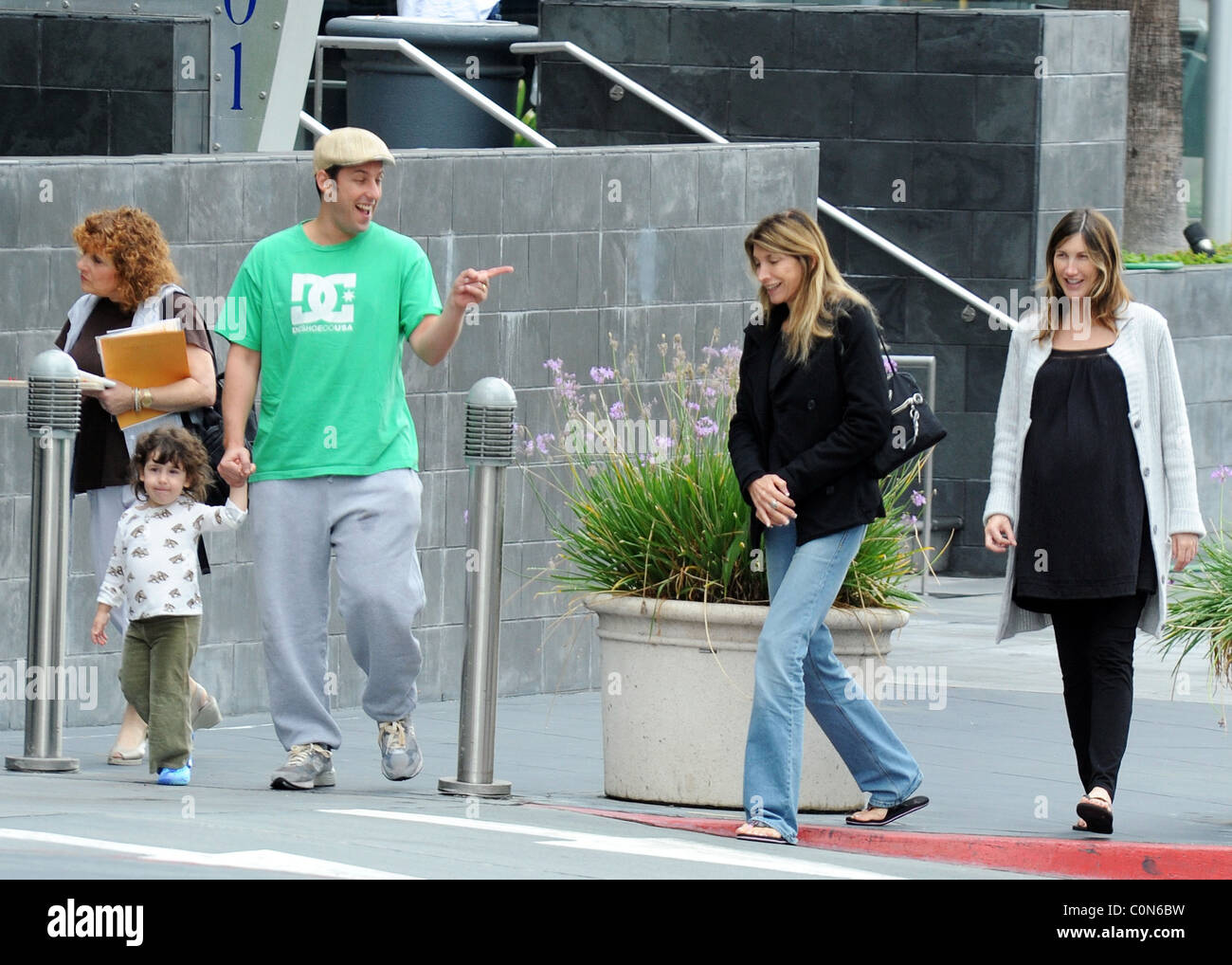 Adam Sandler, his daughter Sadie Sandler and wife Jacqueline Titone ...