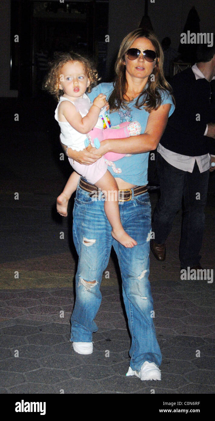 Geri Halliwell and Bluebell Halliwell at a birthday party at the Hard ...