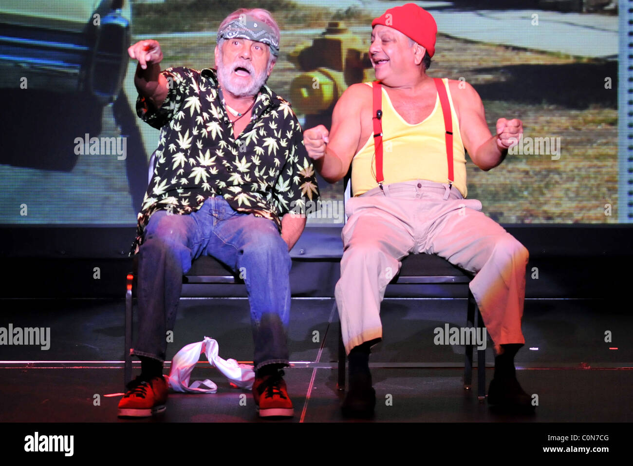 Comedians Tommy Chong and Cheech Marin, better known as Cheech and ...