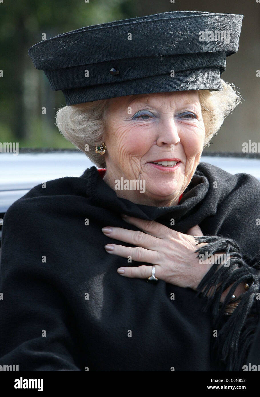 Queen Beatrix arrives at the 40 year jubilee celebration of the ...