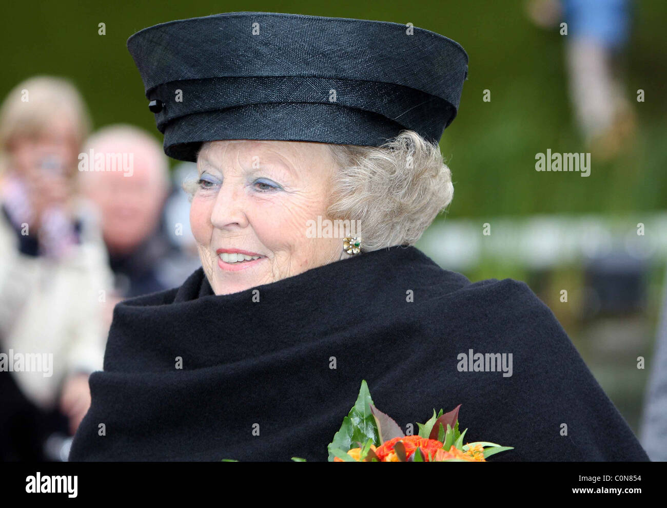 Queen Beatrix arrives at the 40 year jubilee celebration of the ...