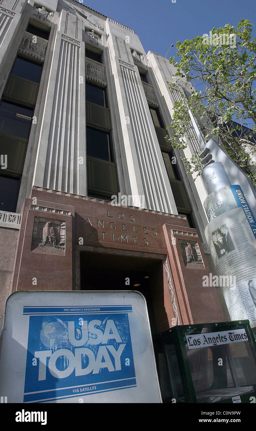 Headquarters of the LA times newspaper in Downtown Los Angeles ...