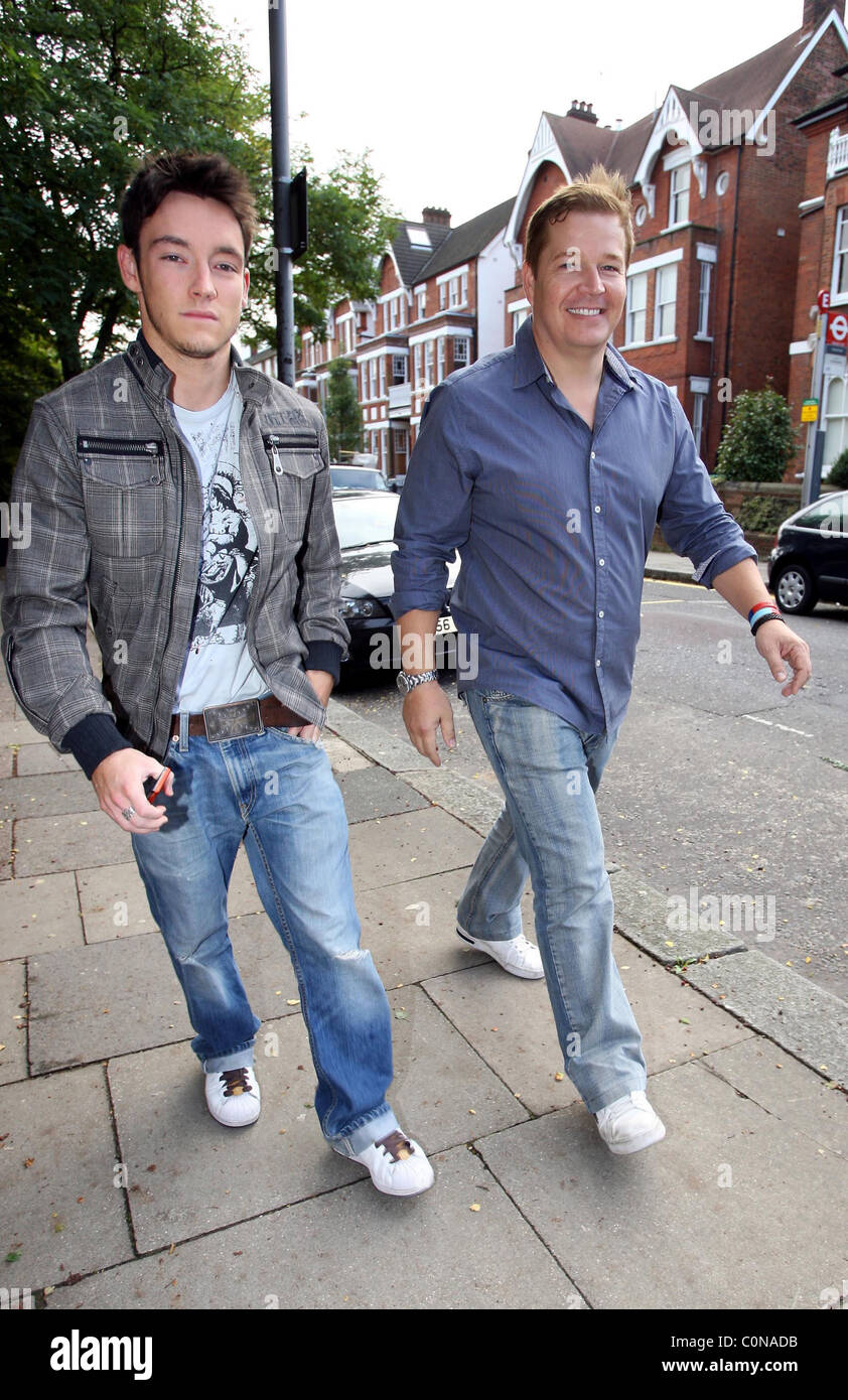 Austin Drage and Daniel Evans The X Factor finalists arrives at the X ...