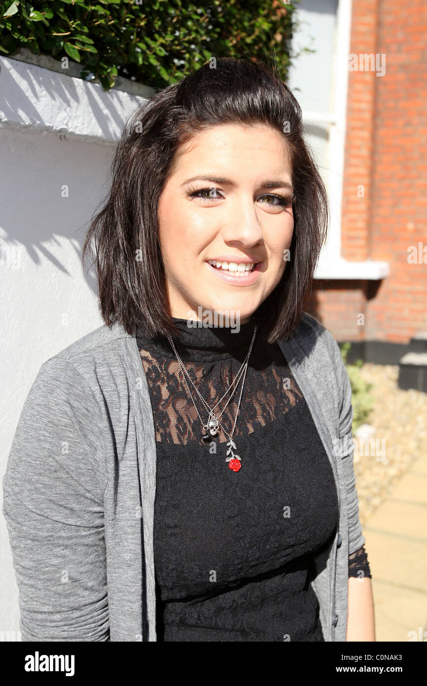 X Factor finalists Emily McNamee brings tea to photographers waiting ...