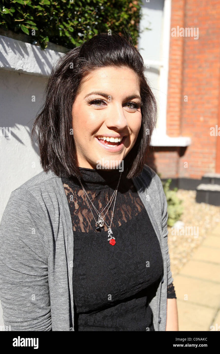 X Factor finalists Emily McNamee brings tea to photographers waiting ...