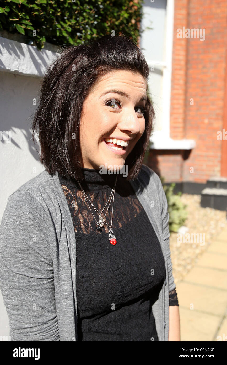 X Factor finalists Emily McNamee brings tea to photographers waiting ...