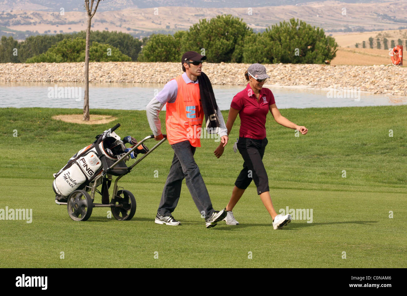 Tennis player Alex Corretja takes part in a Golf Tournament Madrid ...