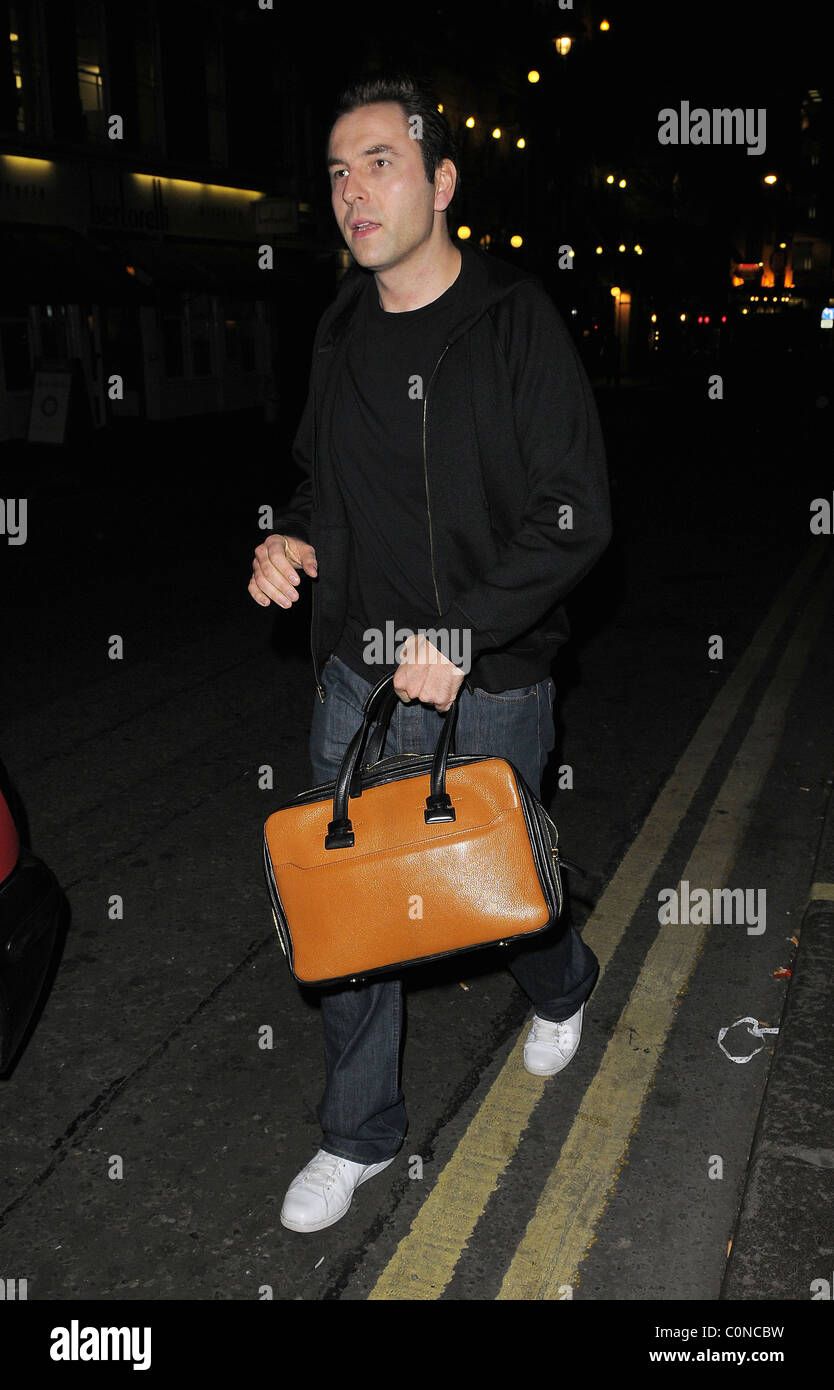 David Walliams leaving the Duke of York theatre, after appearing in a ...