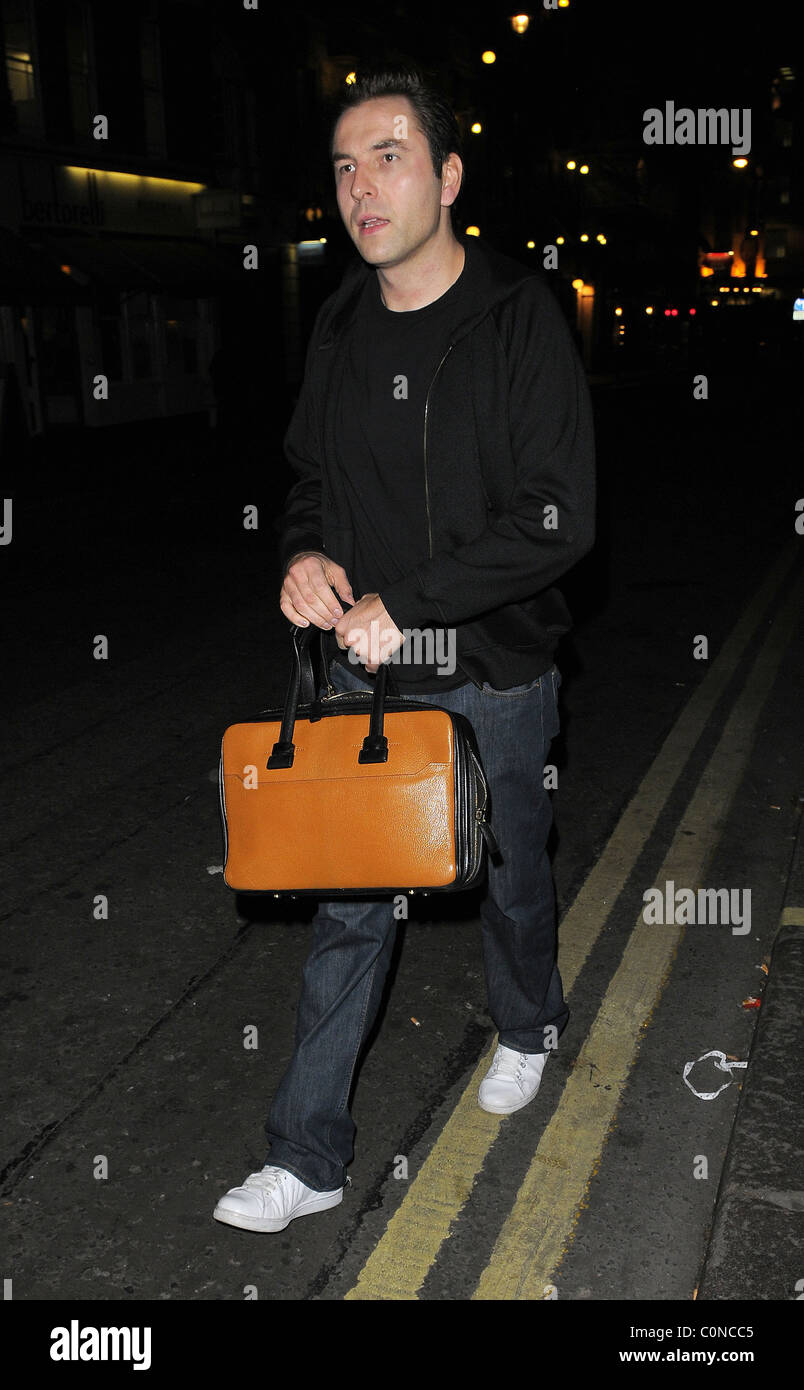 David Walliams leaving the Duke of York theatre, after appearing in a ...
