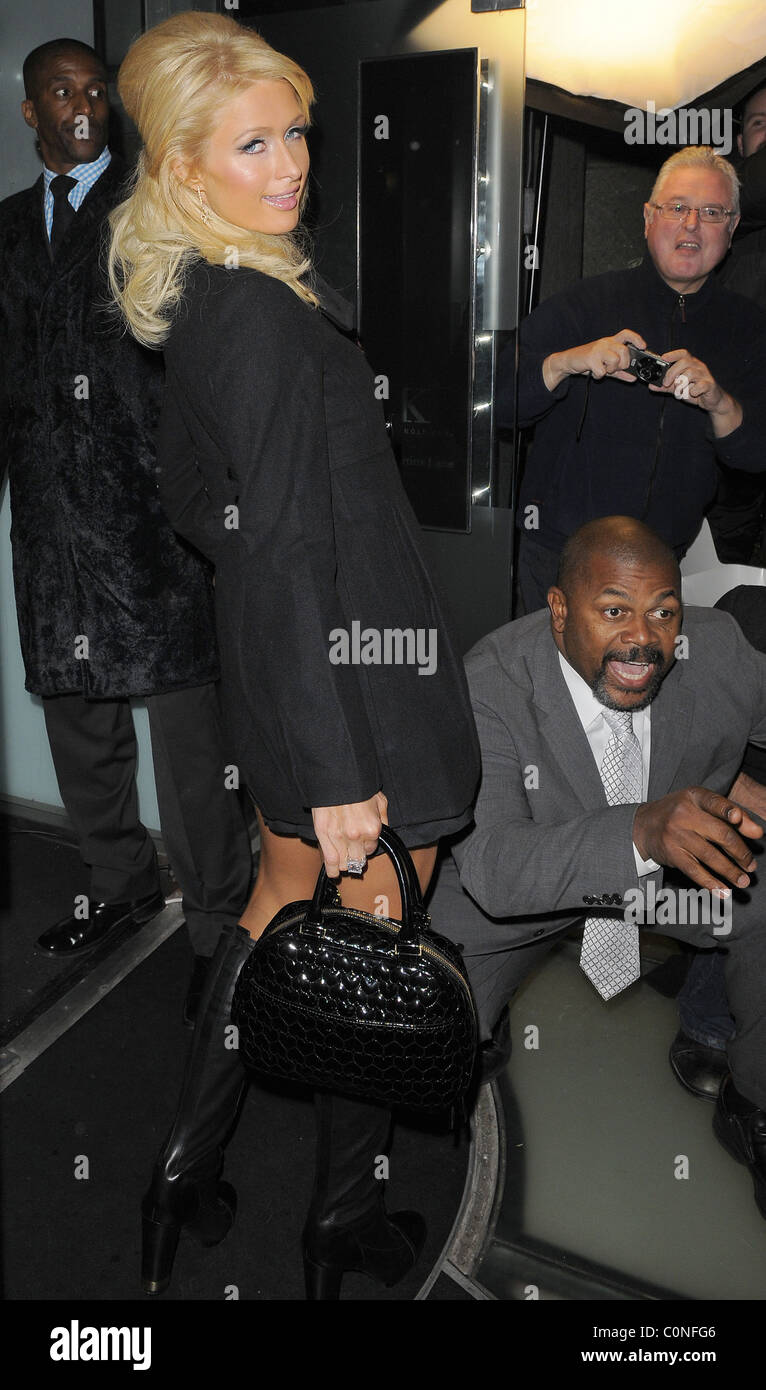 Paris Hilton arrives at The Kingly Club, where her security guard ends ...