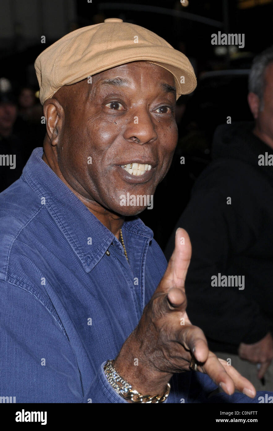 Buddy Guy outside the Ed Sullivan Theater for the 'Late Show With David ...