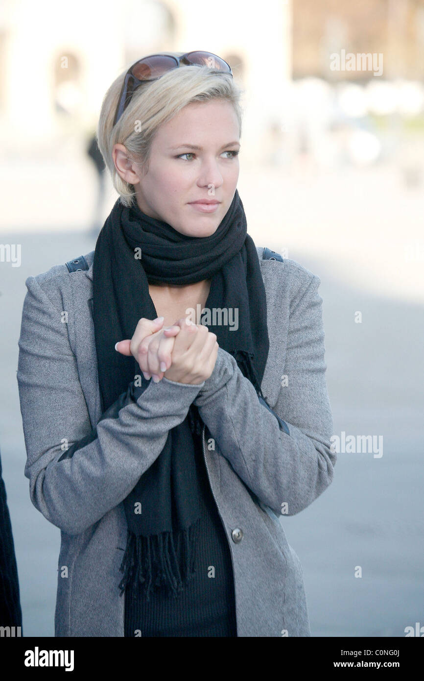 Lorie On the set of CBS's 'The Young and the Restless' filming on ...