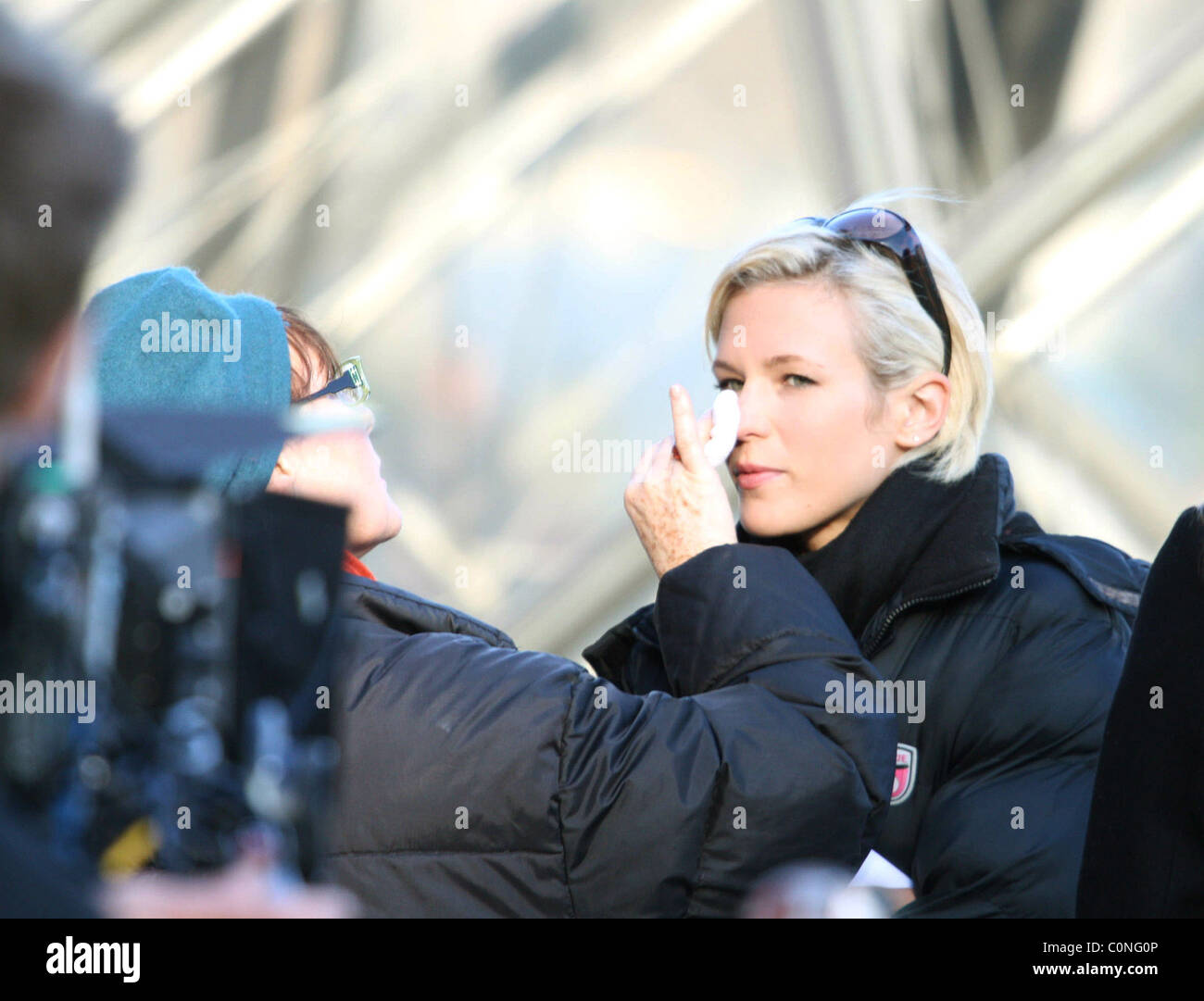 Lorie On the set of CBS's 'The Young and the Restless' filming on ...