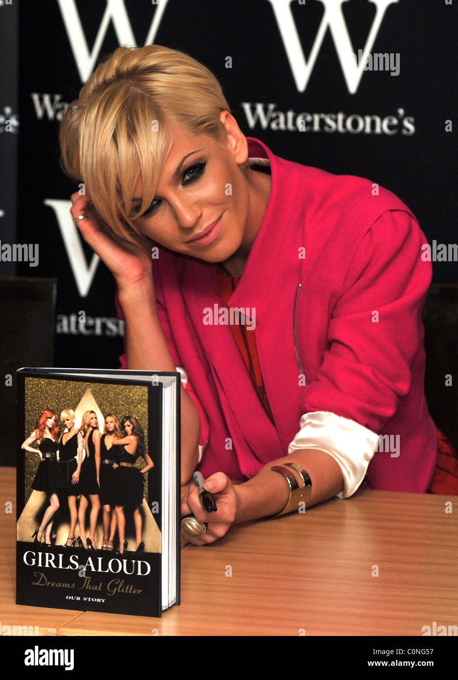 Sarah Harding of Girls Aloud Signing their book 'Dreams that Glitter ...