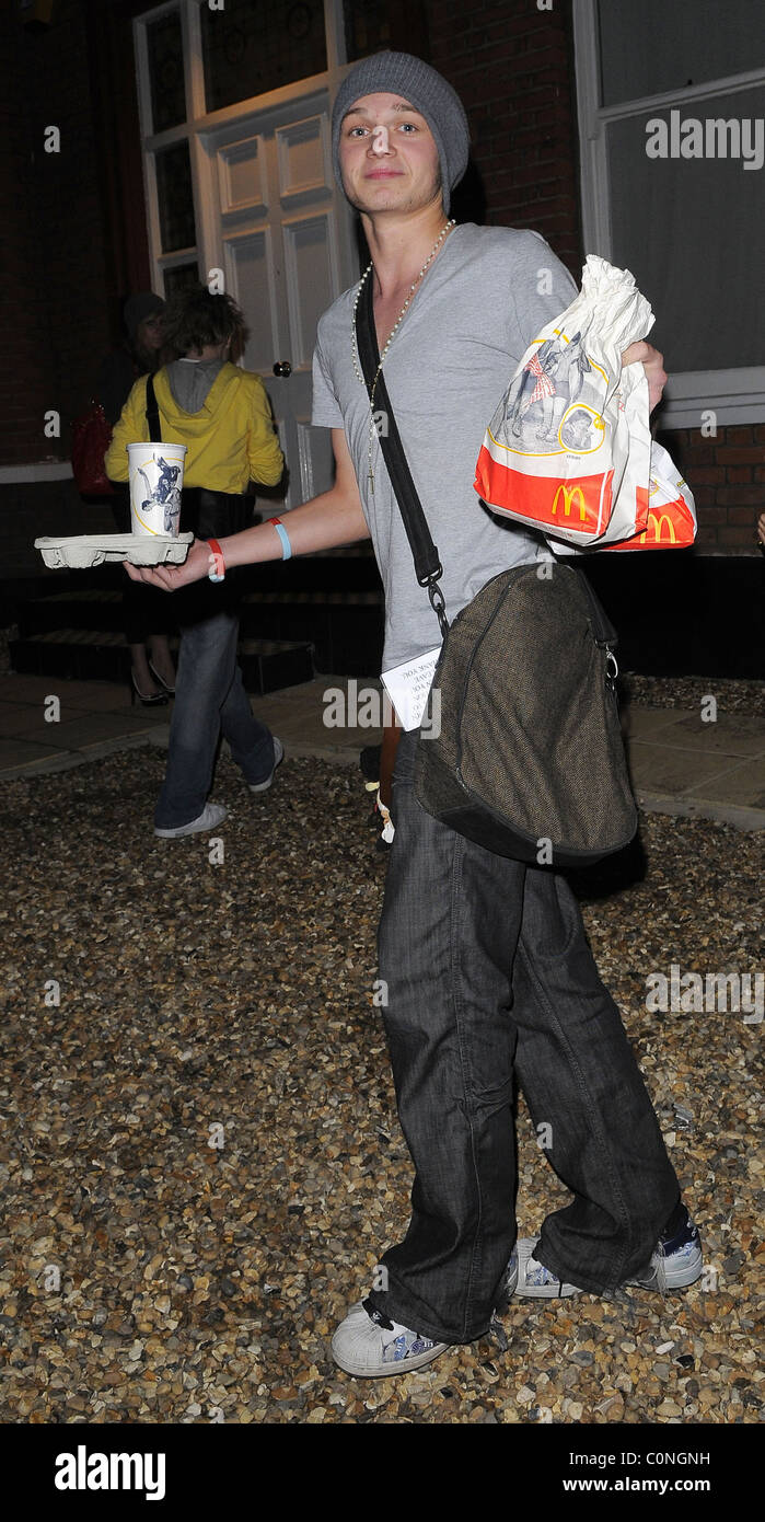 Scott Bruton arrives back at The X Factor secret hideaway, having been ...