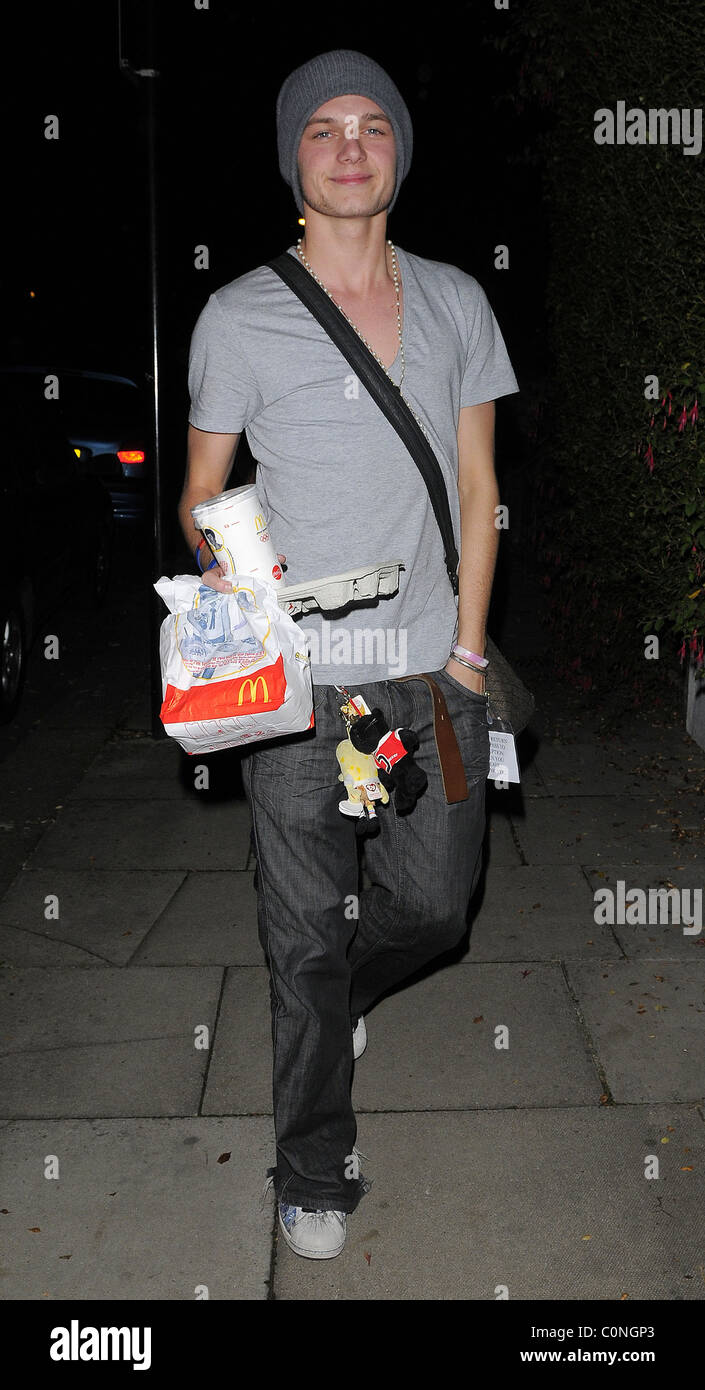 Scott Bruton arrives back at The X Factor secret hideaway, having been ...