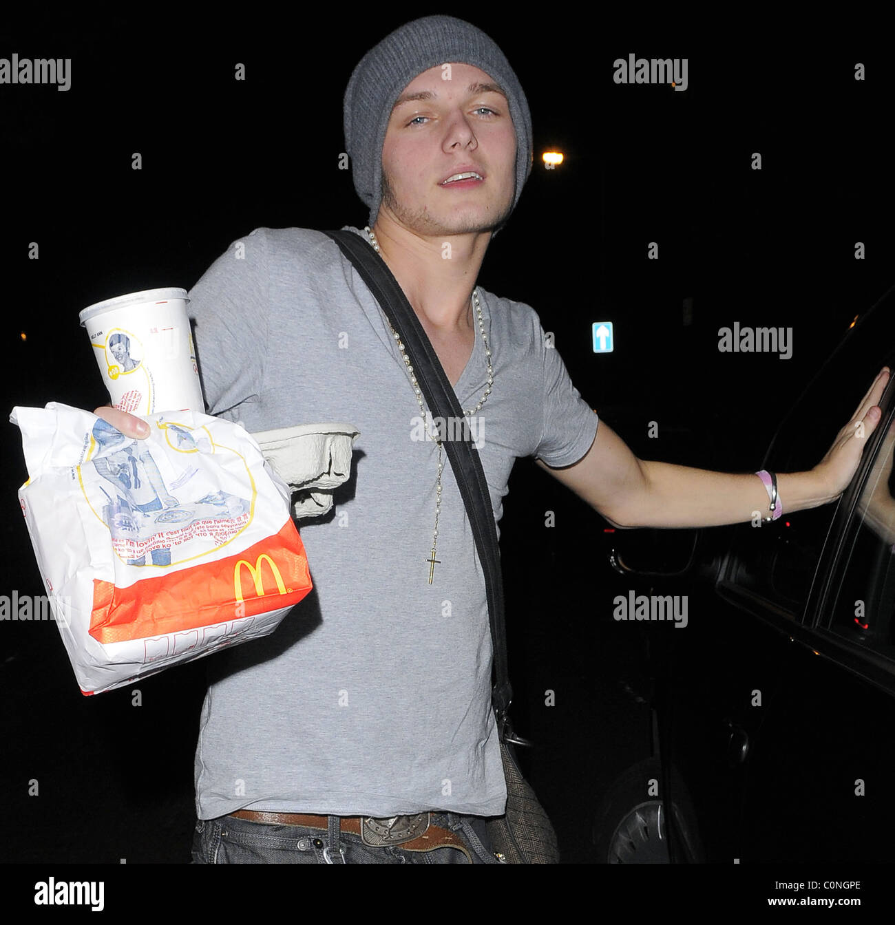 Scott Bruton arrives back at The X Factor secret hideaway, having been ...