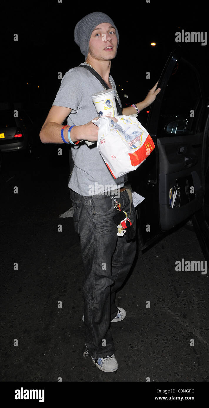 Scott Bruton arrives back at The X Factor secret hideaway, having been ...
