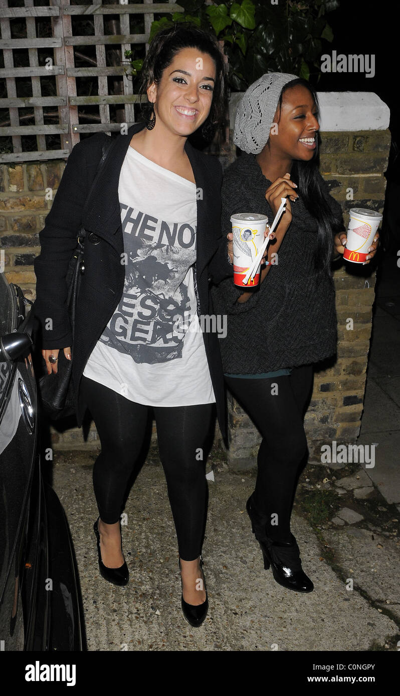 Ruth lorenzo alexandra burke arrives back at the factor hideaway hi-res ...