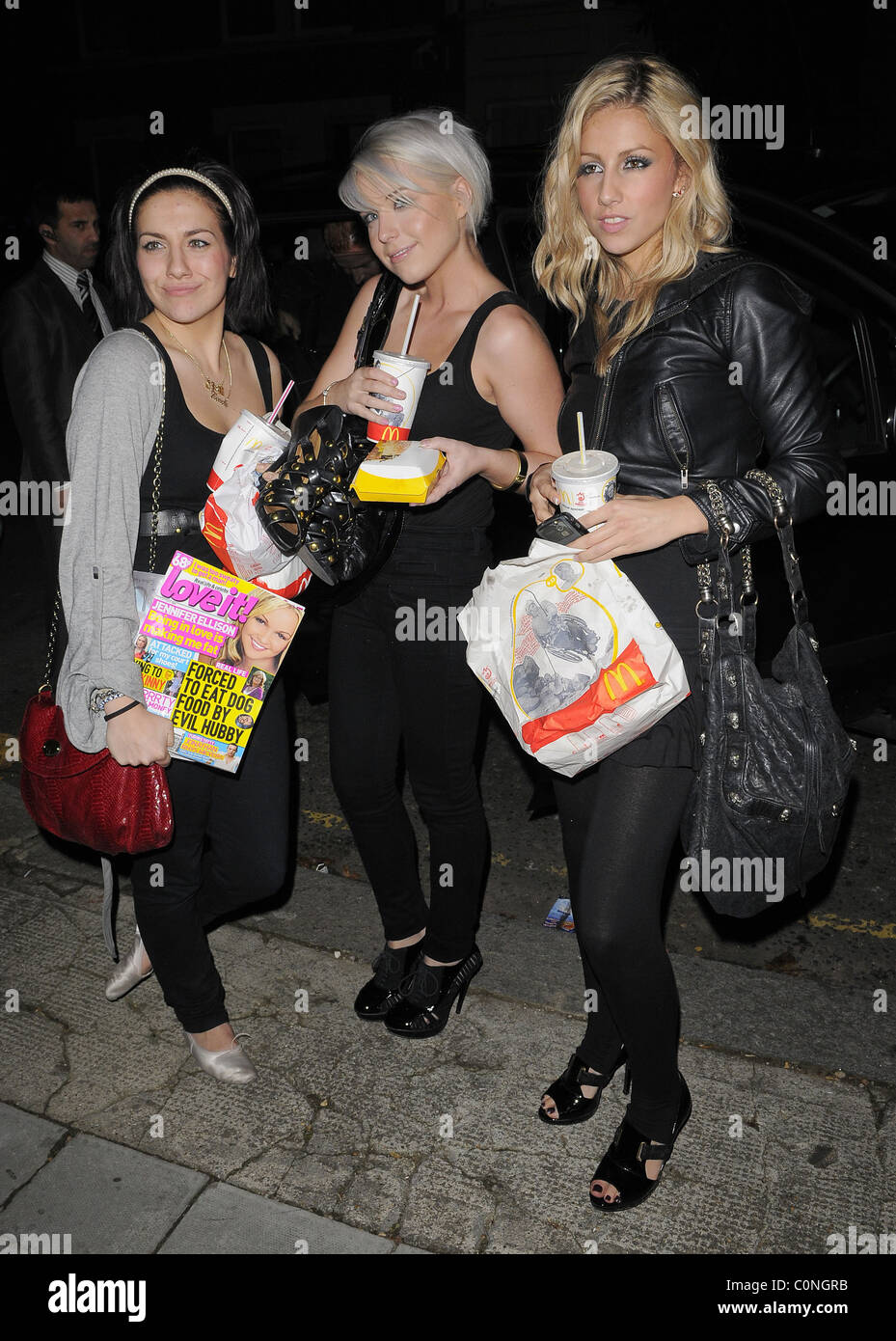 Sam Bennett, Emily McNamee and Stacey Lincoln from Bad Lashes arrive ...