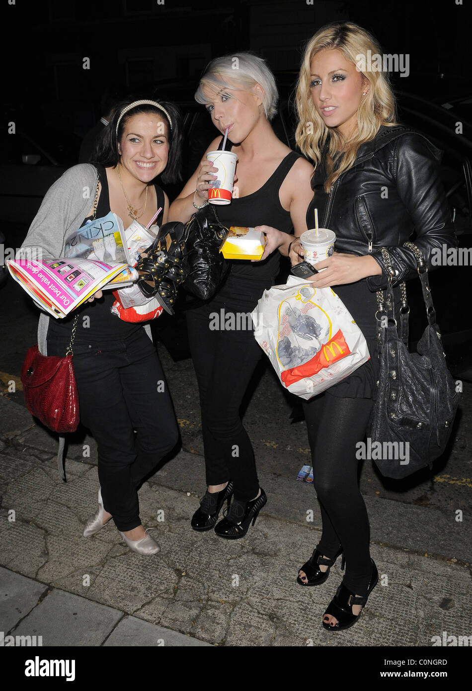Sam Bennett, Emily McNamee and Stacey Lincoln from Bad Lashes arrive ...
