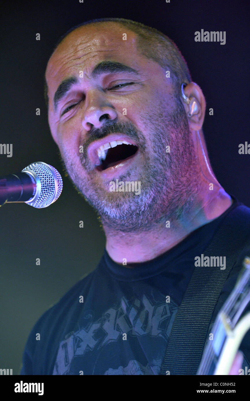 Arron Lewis of Stained playing live at The Seminole Hard Rock Hotel and ...