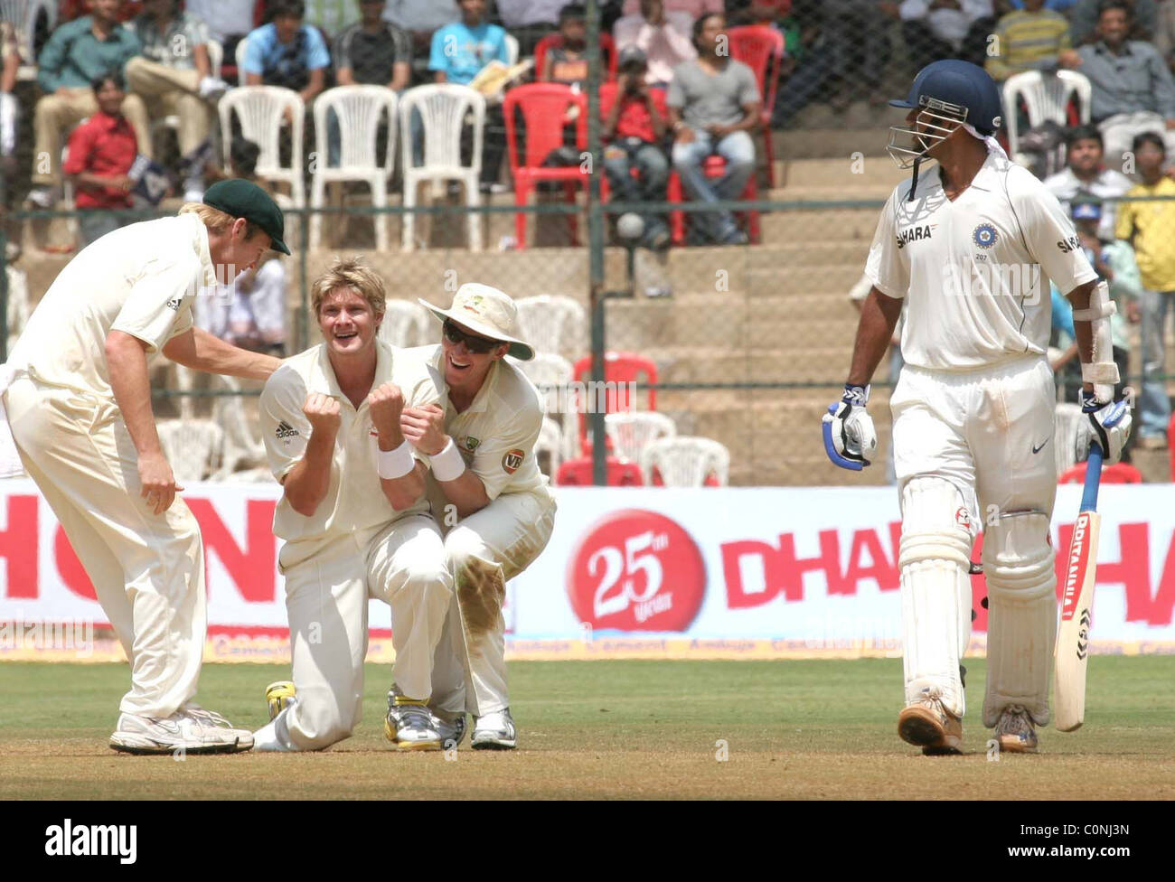 Australian Cricketer Shane Watson with his teammates celebrating the ...