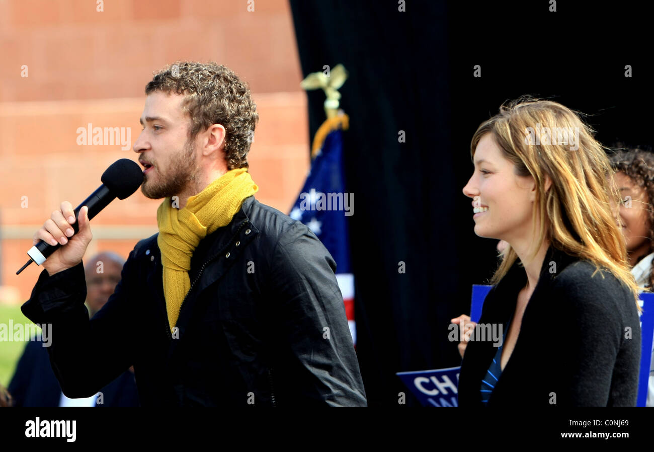Justin Timberlake and Jessica Biel attends the "Last Chance for Change ...