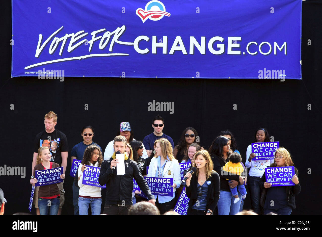 Justin Timberlake and Jessica Biel attends the "Last Chance for Change ...
