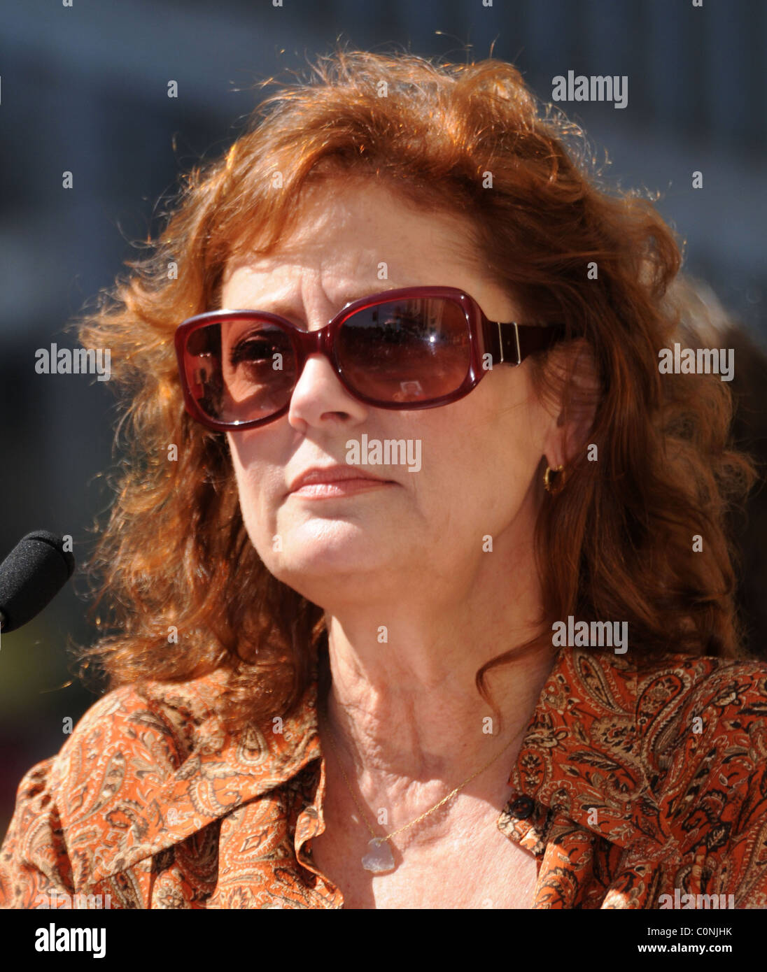 Susan Surandon at the Walk of Fame ceremony for her partner Tim Robbins ...