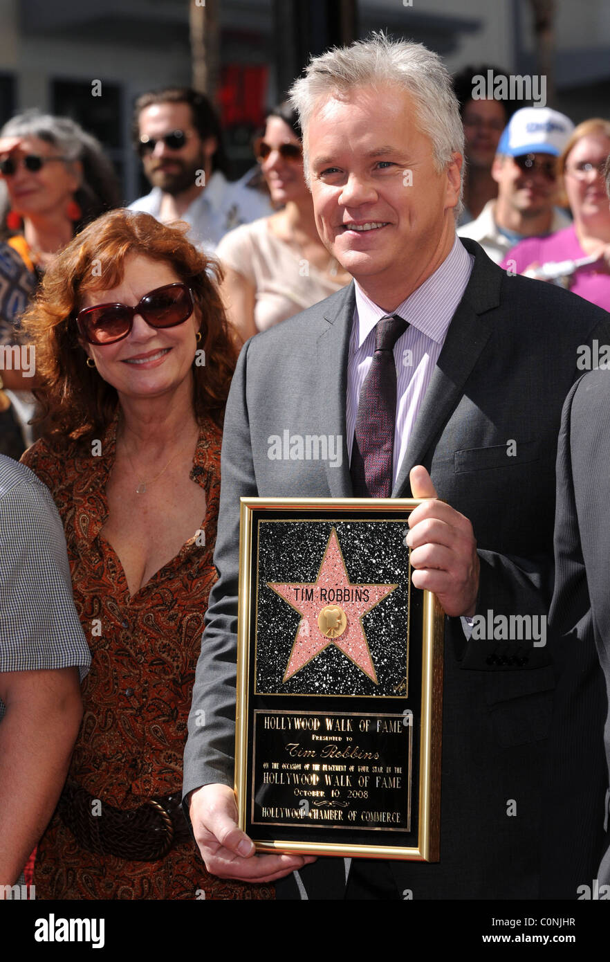 Susan Surandon, Tim Robbins Tim Robbins is honoured with a star on the ...
