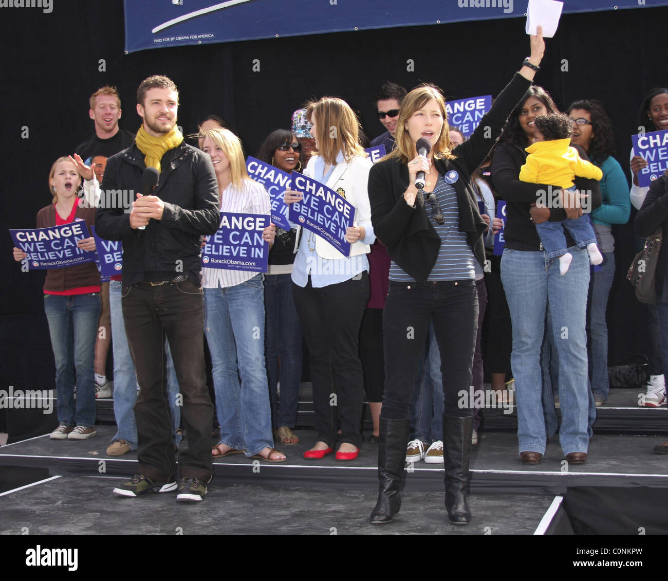 Justin Timberlake and Jessica Biel attend the "Last Chance for Change ...