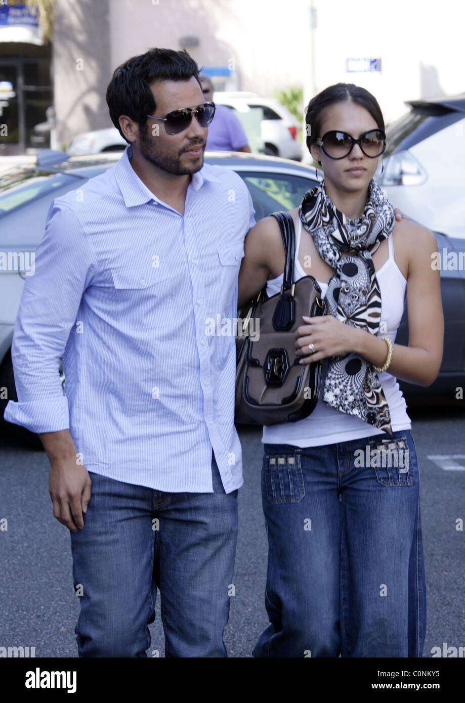 Cash Warren and Jessica Alba in Brentwood Los Angeles, California - 10. ...