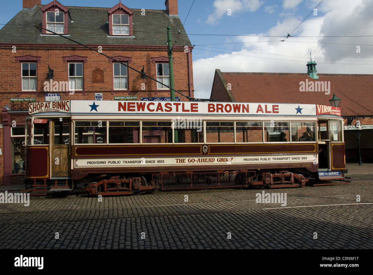 DURHAM; BEAMISH MUSEUM; 1913 TRAM Stock Photo - Alamy