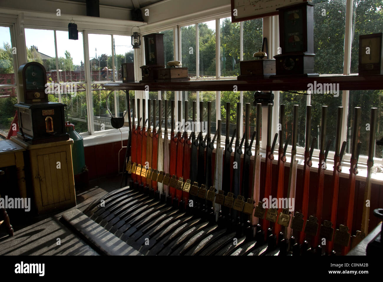 DURHAM; BEAMISH MUSEUM; BEAMISH STATION SIGNAL BOX 1913 Stock Photo - Alamy
