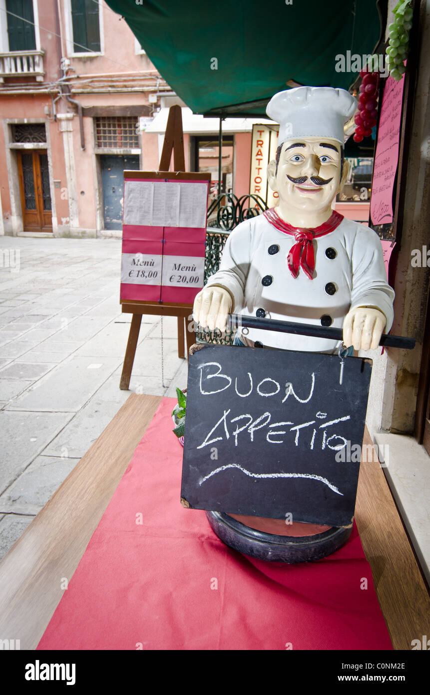Italian restaurant sign, Venice Stock Photo - Alamy