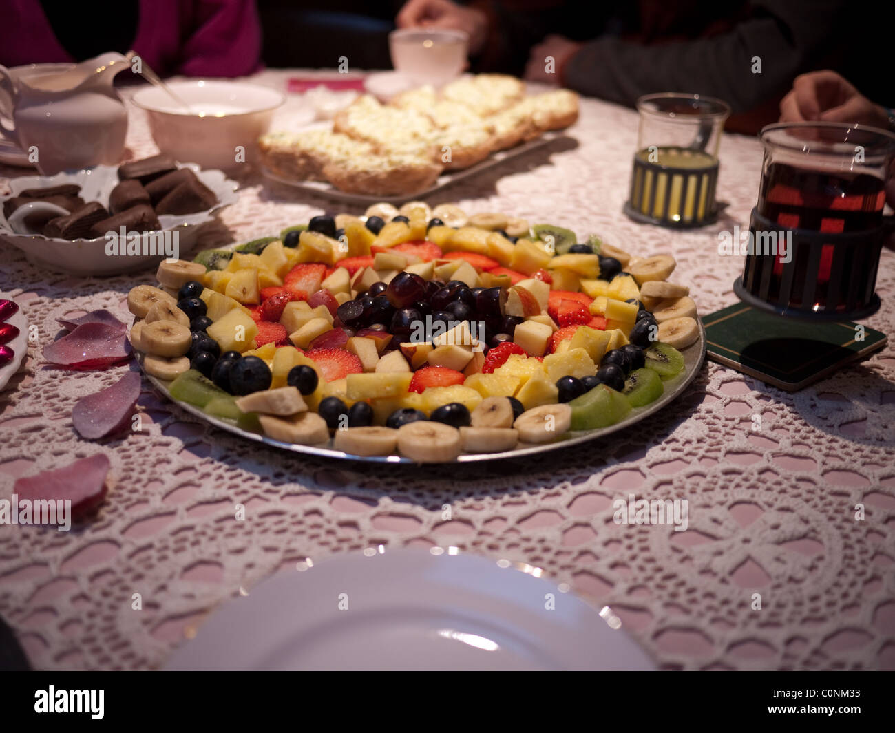 Glass fruit platter hi-res stock photography and images - Alamy