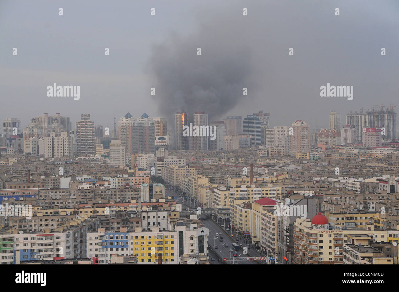 HIGH-RISE DESTROYED IN BLAZE Construction workers fled in terror as ...