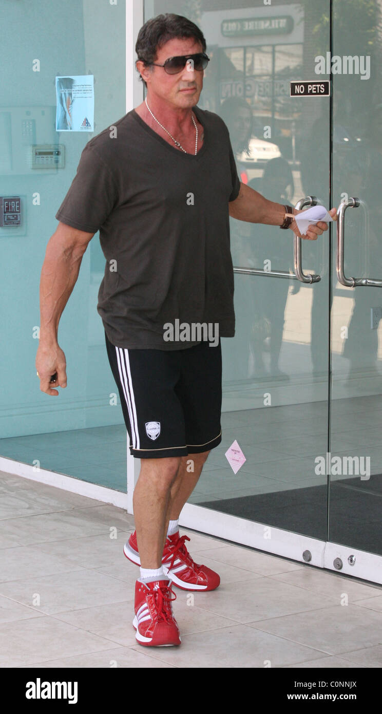 Sylvester Stallone visiting a Santa Monica Clinic. Santa Monica ...