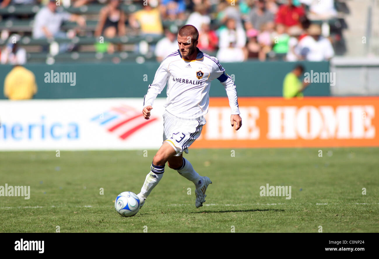 David Beckham In action for LA Galaxy v FC Dallas at Home Depot Centre ...