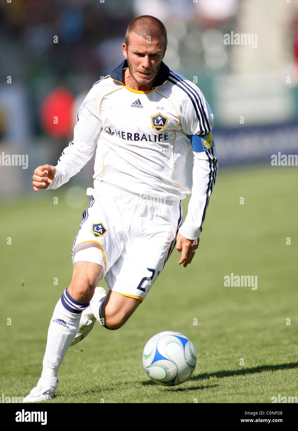 David Beckham In action for LA Galaxy v FC Dallas at Home Depot Centre ...