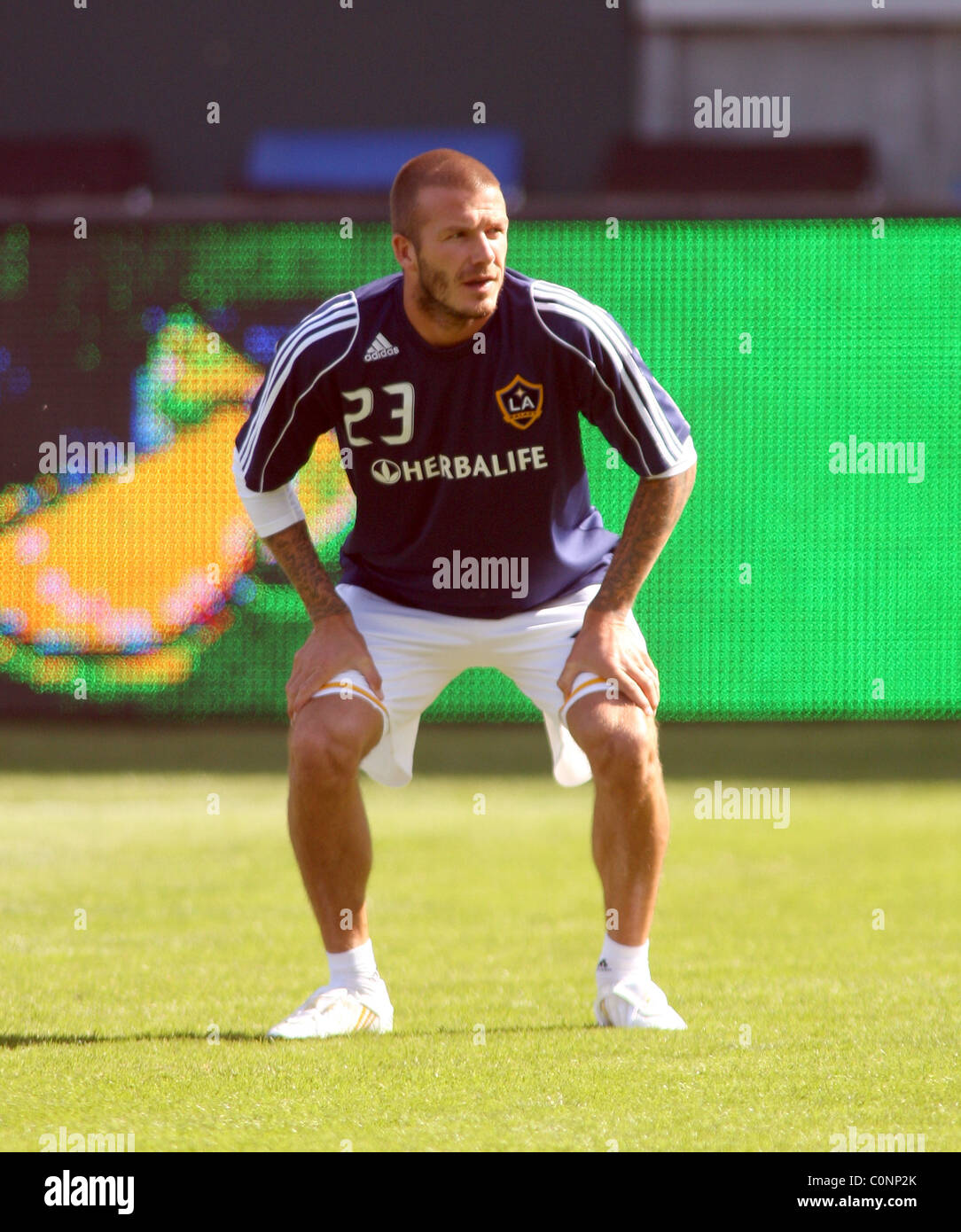 David Beckham In action for LA Galaxy v FC Dallas at Home Depot Centre ...