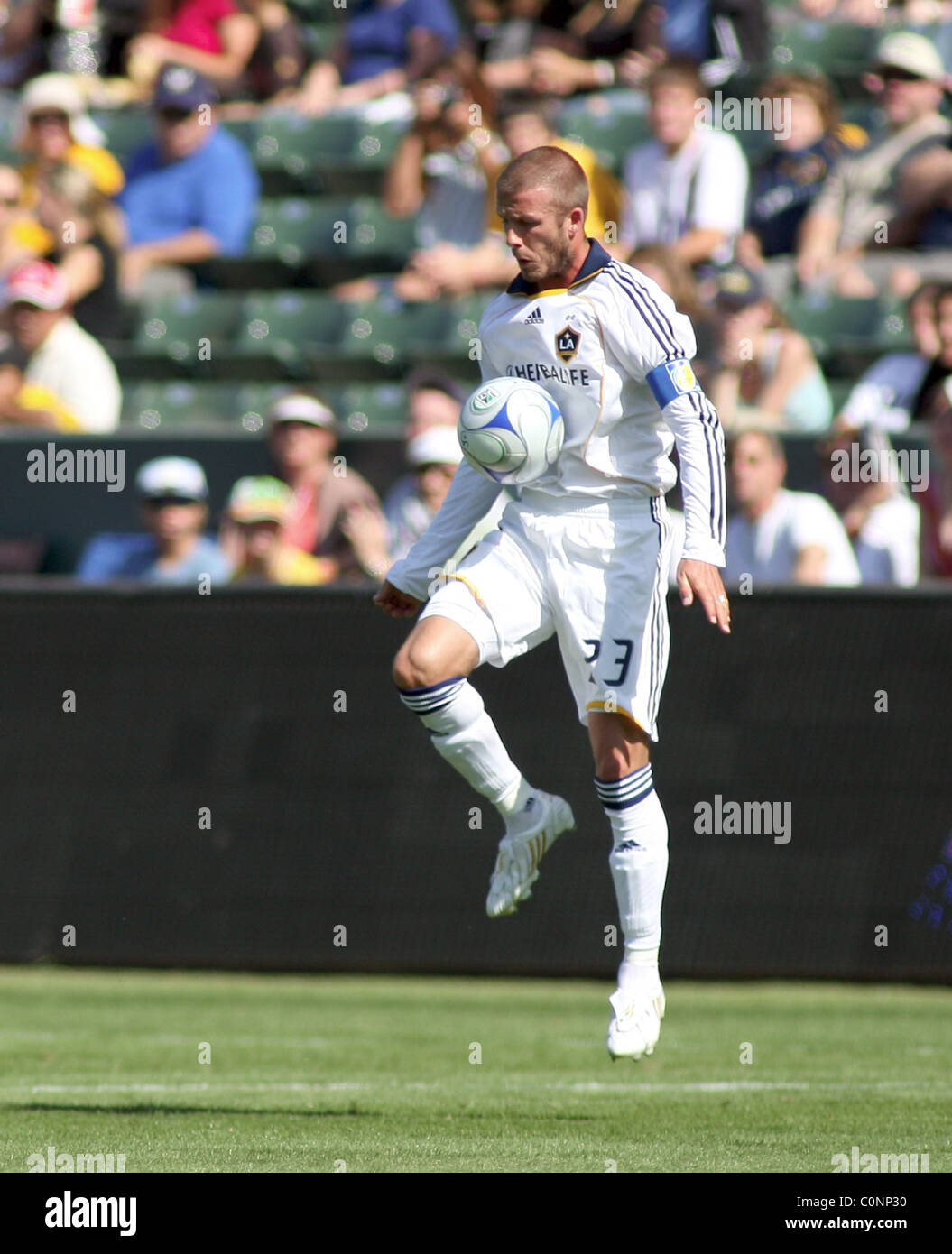 David Beckham In action for LA Galaxy v FC Dallas at Home Depot Centre ...