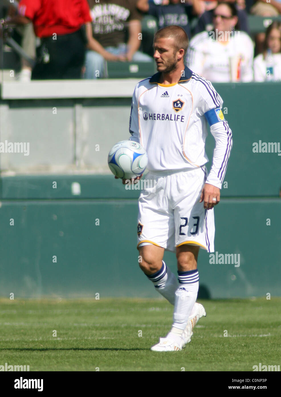 David Beckham In action for LA Galaxy v FC Dallas at Home Depot Centre ...
