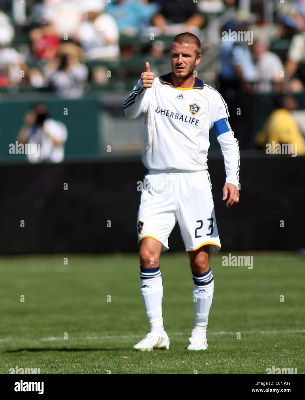 David Beckham In action for LA Galaxy v FC Dallas at Home Depot Centre ...