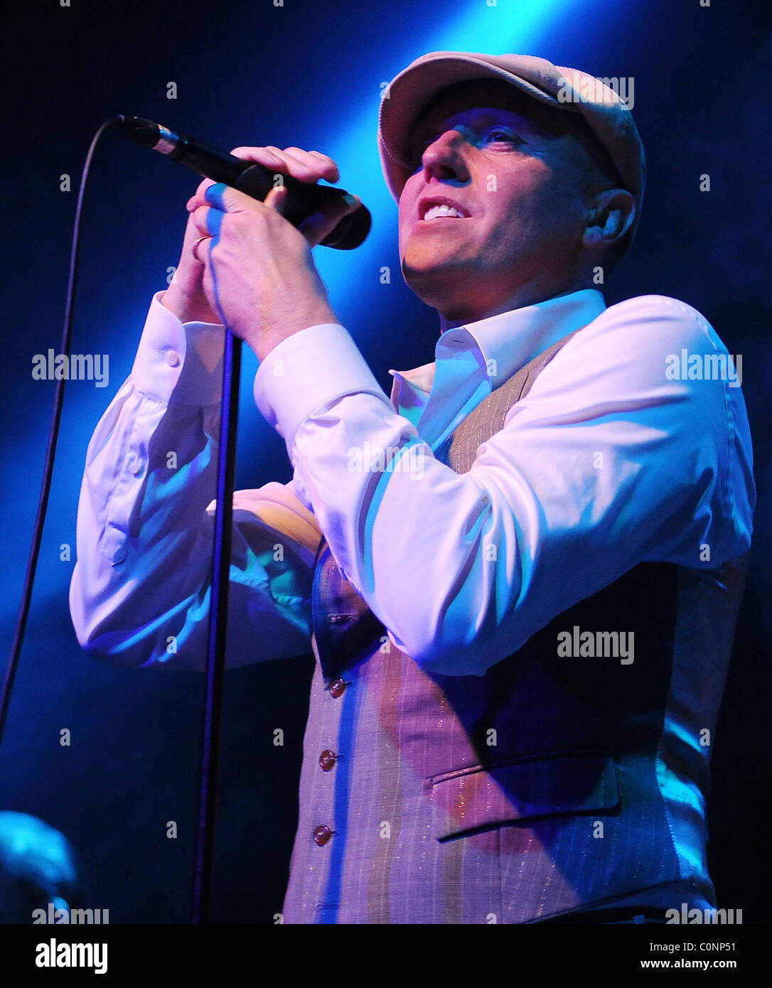 Glenn Gregory of Heaven 17 performing live during the UK Steel city ...