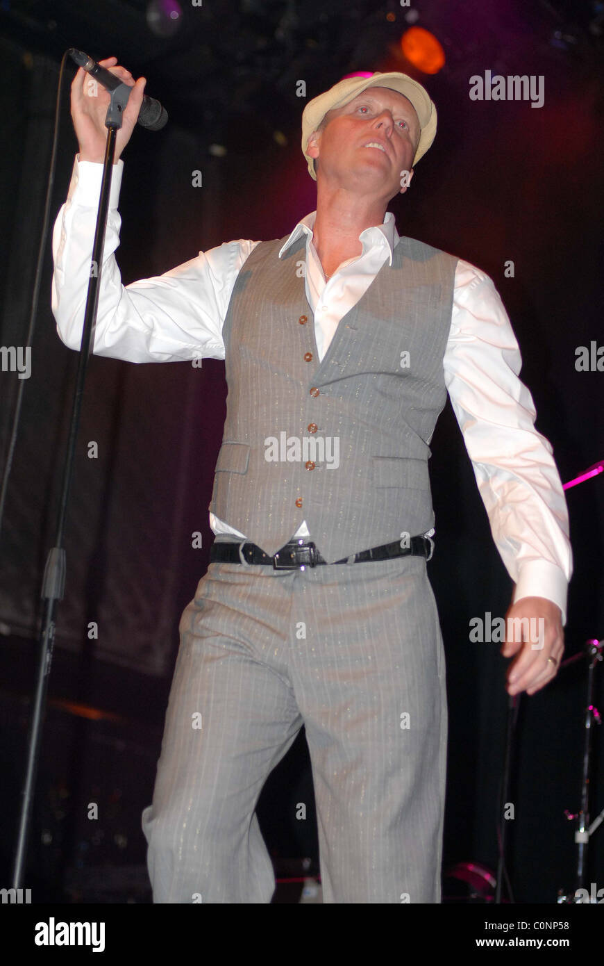 Glenn Gregory of Heaven 17 performing live during the UK Steel city ...